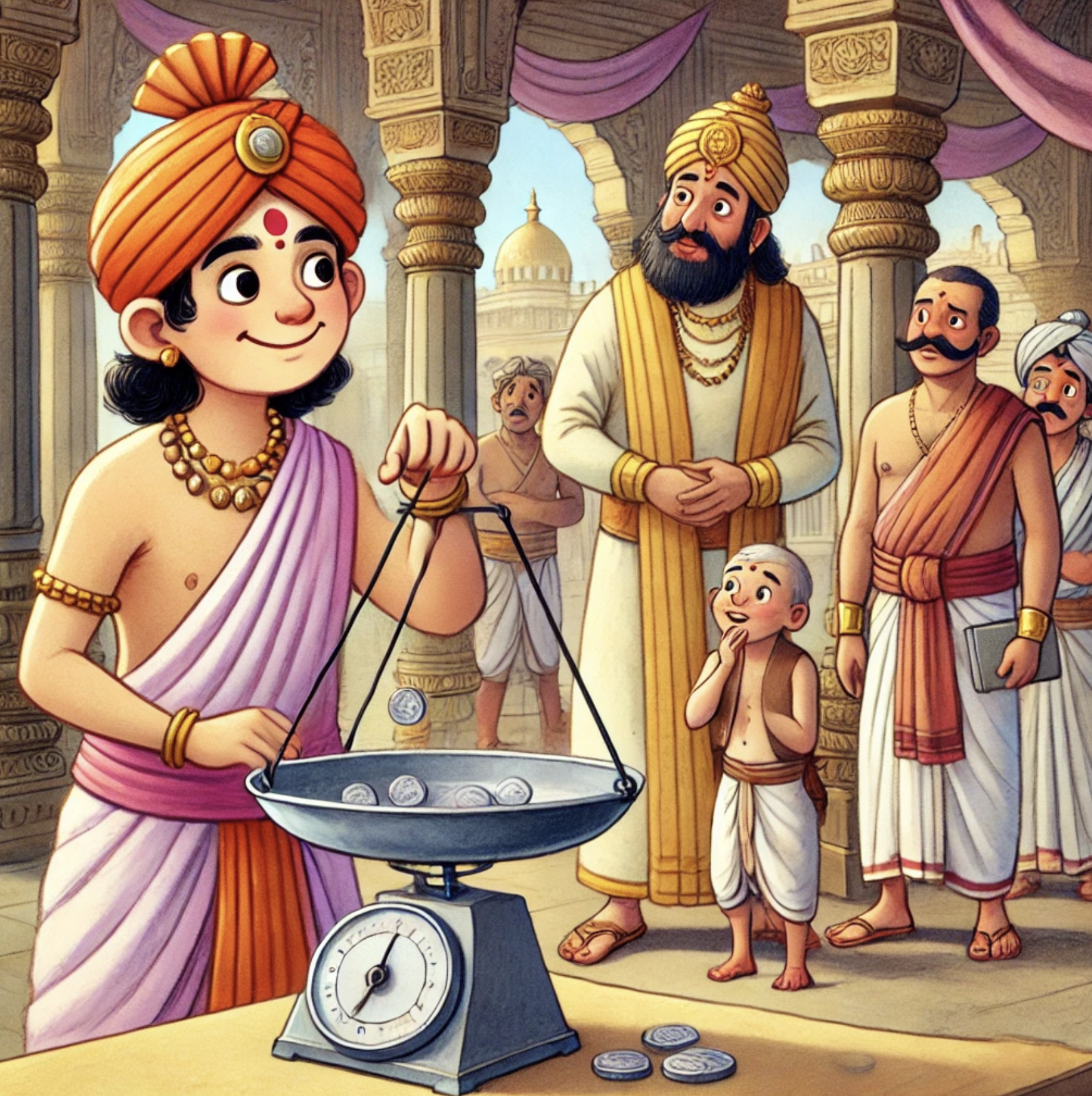 Tenali Rama and the Greedy Merchant Story in English with Moral for ...